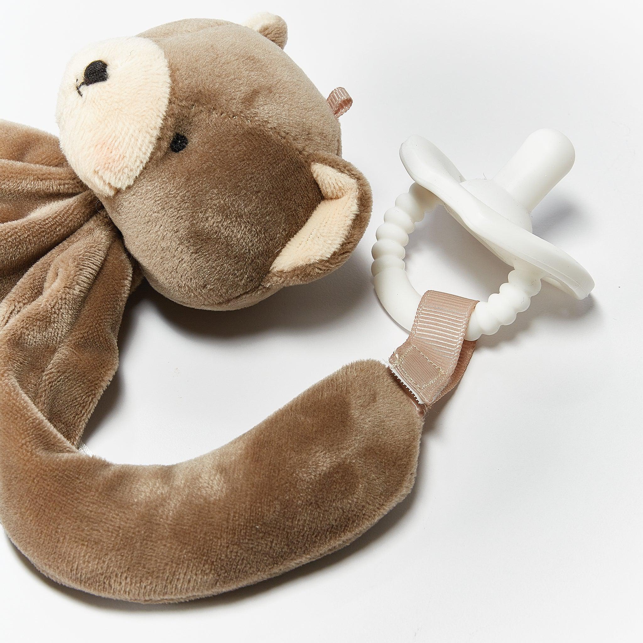 Cubby the Bear Silly Buddy | Baby Pacifier Holder