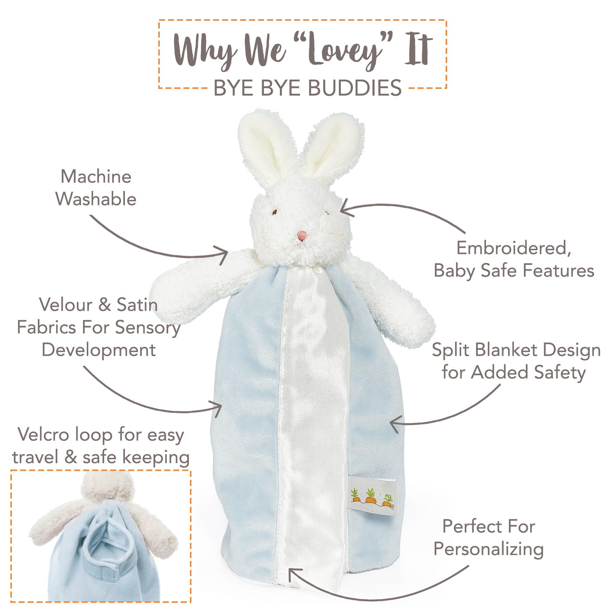 Bud Bunny Bye Bye Buddy | Baby Lovey | Security Blanket - Bunnies By ...