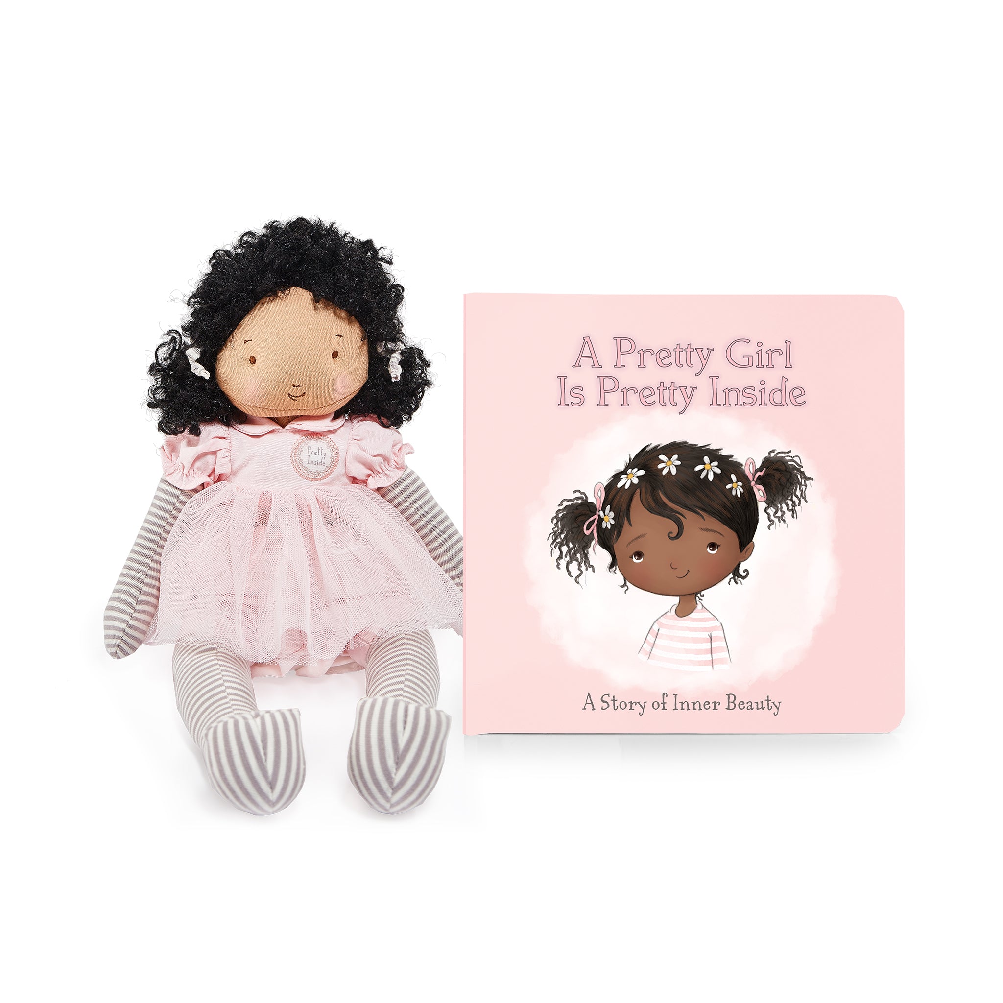 Pretty Girl Inside and Out Gift Set | Doll and Book Set