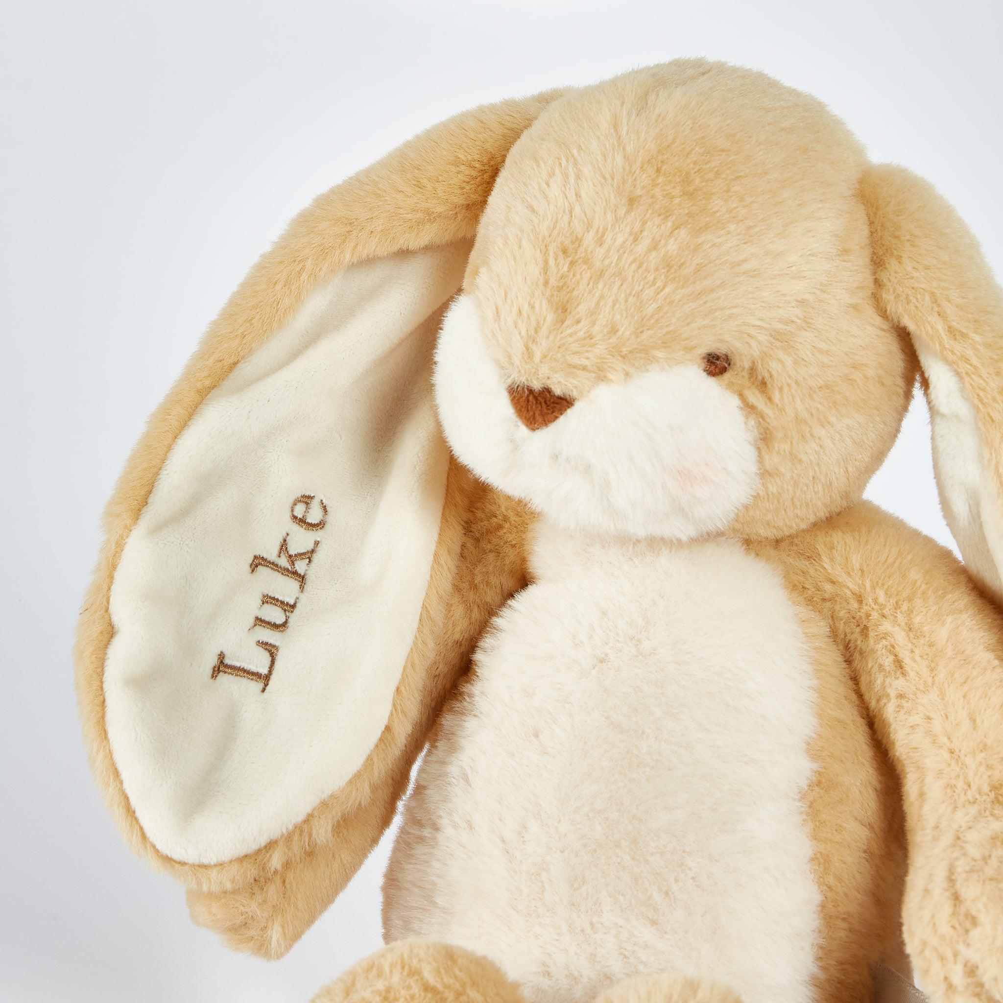 Little 12" Floppy Nibble Bunny - Almond Joy | Stuffed Plush Bunny