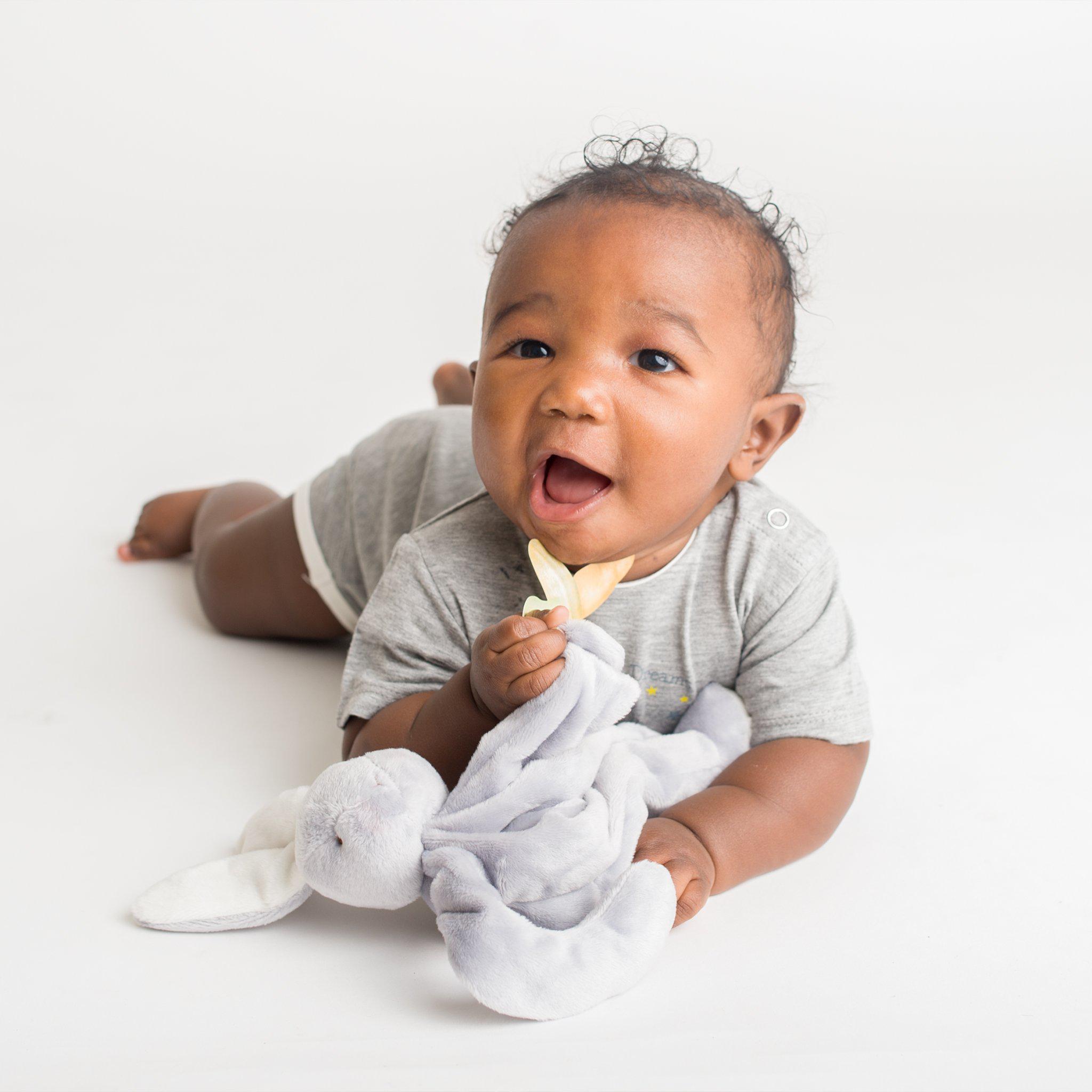 Bloom Bunny Silly Buddy | Baby Pacifier Holder