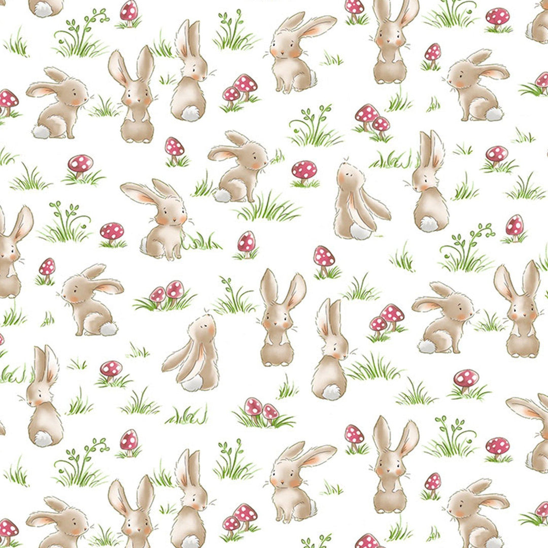 RETIRED - Fabric - Camp Cricket Collection - Curious Bunnies - 1/4 yar